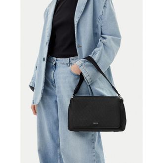 Calvin Klein Handtasche Calvin Klein Ck Must Satchel_Mono K60K613181 Schwarz