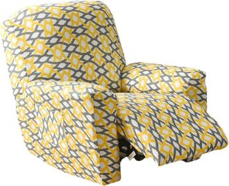 Generic Sesselhusse 4-teilig Für Relaxsessel Stuhlhussen Für Fernsehsessel, Relaxliege, Couch, Sessel Bezug Mit Tasche Waschbarer Möbelschutz Gegen Flecken, K