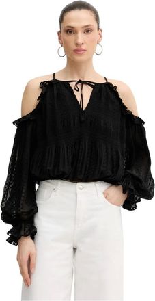 Guess Damen, Blusen & Hemden, Schwarzk, MGr&ouml;&szlig;e