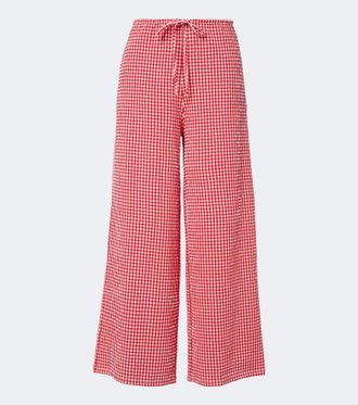 Montce Swim Weite Hose aus Seersucker