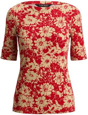 Ralph Lauren Top imprim&eacute; slim en coton m&eacute;lang&eacute;