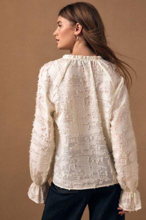 Next Langarmbluse Lang&auml;rmelige Bluse aus getuftetem Jacquard (1-tlg)