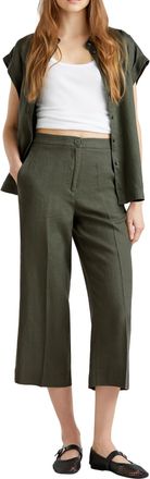 Benetton Damen Pantalone 4aghdf08m Hose, grün, 38
