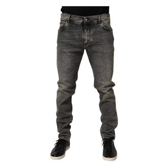 Dolce & Gabbana Homme, Jeans, Gris, Taille: 3XL Jean Slim Fit en Denim