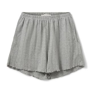 Sofie Schnoor Graue Melange Shorts mit Elastischem Bund - - Shorts - Damen - Grau - XL