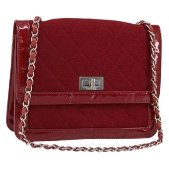 Chanel Sac bandouli&egrave;re en toile enduite Pre-owned - Femme - Pre-owned - Rouge - Taille: ONE Size