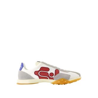 Eytys Homme, Chaussures, Gris, Taille: 41 EU Baskets en Cuir Gris - Bout Rond