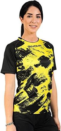 Givova T- Shirt Art Interlock, Jaune/Noir, L Unisex