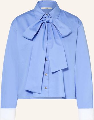 Maje Hemdbluse Mit Abnehmbarer Schluppe blau