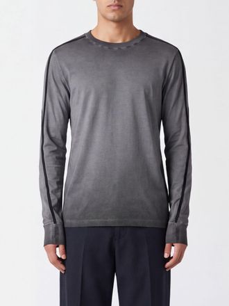 Thom Krom T-shirt &agrave; manches longues en coton avec bandes d&eacute;coratives