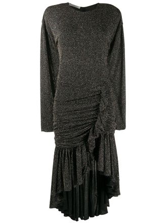 Philosophy di Lorenzo Serafini robe mi-longue &agrave; ourlet asym&eacute;trique - Noir