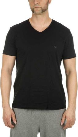 Emporio Armani Underwear Herren Pure Cotton T-shirt (2-er Pack),Schwarz (Nero/Nero 07320), M EU