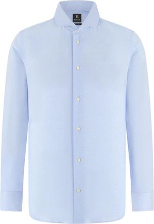 Boggi Milano Homme, Chemises, Bleu, Taille: S Chemise en coton &agrave; carreaux coupe slim