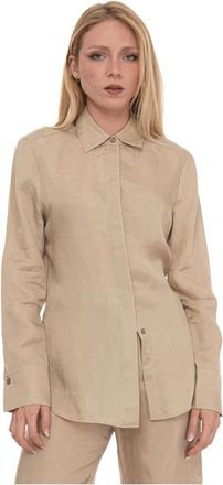 HUGO BOSS Femme, Blouses et Chemises, Beige, Taille: 40 FR Beruta2 Classical blouse