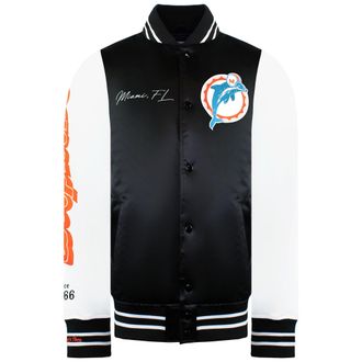 Mitchell & Ness NFL Miami Dolphins Herren Satin Bomberjacke