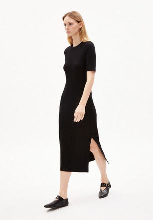 Armedangels Maxikleid SEHAARAA Ripp-Jerseykleid aus Bio-Baumwoll Mix Fitted