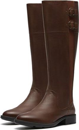 Clarks Femme Adalynn Hope Botte Haute Jusquau Genou, Cuir Marron Clair, 42.5 EU