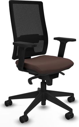 Piqueras y Crespo Schreibtischstuhl mit Armlehnen und hoher R&uuml;ckenlehne, h&ouml;henverstellbare Lendenwirbelst&uuml;tze, ausgestattet mit 5 Positionen und eingespritztem Schaum. 