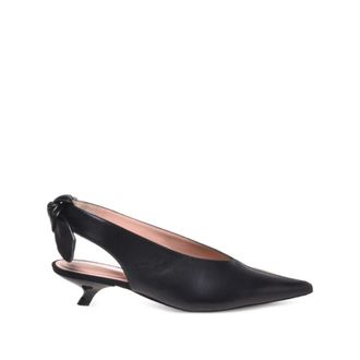 Alberta Ferretti Pointed Leather Slingback - - Shoes - Damen - Schwarzk - 38 EU