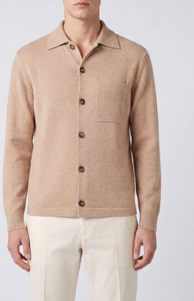 Canali Lang&auml;rmeliges Poloshirt aus Woll-, Baumwoll- und Kaschmirgemisch