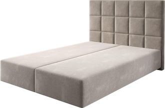 DELIFE Boxspringgestell Dream-Fine Mikrofaser Beige 140x200 cm