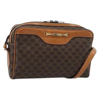 Celine Pre-owned Vintage Macadam Canvas Shoulder Bag - Femme - Pre-owned - Brun - Taille: ONE Size