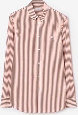 Burberry Chemise slim ray&eacute;e en coton, Size: 48