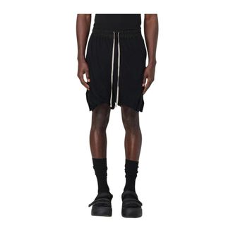 Rick Owens Homme, Shorts, Noir, Taille: L Shorts en Lin Blanc à Cordon de Serrage