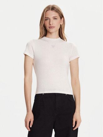 Guess T-Shirt W5BP07 KCGM2 &Eacute;cru Slim Fit