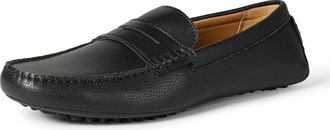 Amazon Essentials Herren Driving Moc Loafers, schwarzes Kunstleder, Gr&ouml;&szlig;e 44