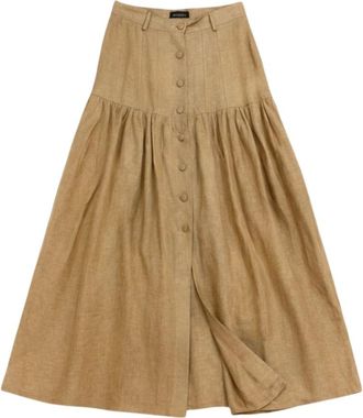 Actualee Femme, Jupes, Beige, Taille: 38 FR Midi Skirt