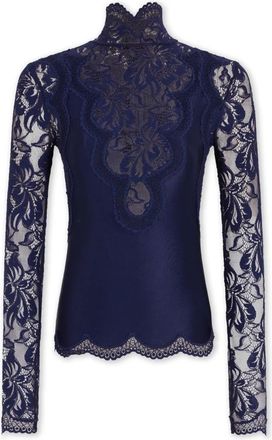 Paco Rabanne Spitzenrollkragen-Oberteil - - Blouses & Shirts - Damen - Blau - S