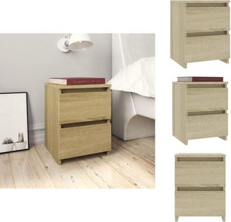vidaXL Nachttisch Sonoma-Eiche 30x30x40 cm Holzwerkstoff - Nachtisch - Nachttisch - Holzwerkstoff - Sonoma-Eiche - Wohnraum