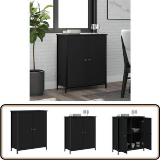 vidaXL Vidaxl - Buffet noir 70x30x80 cm bois dingénierie - Buffet Noir - Meuble De Rangement - Commode - Armoire - Mobilier Salon