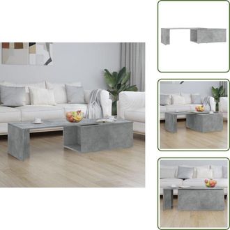 vidaXL Couchtisch Betongrau 150x50x35 cm Holzwerkstoff - Couchtisch - Wohnzimmereinrichtung - Holzm&ouml;bel - Grau - Betonoptik