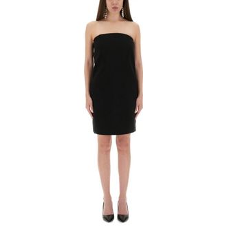 Moschino Tr&auml;gerloses Minikleid mit Schleifendetail - - Dresses - Damen - Schwarzk - S
