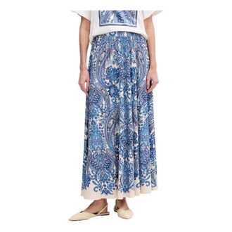Oui Maxi-Rock mit ausgestelltem Schnitt - - Skirts - Damen - Blau - S