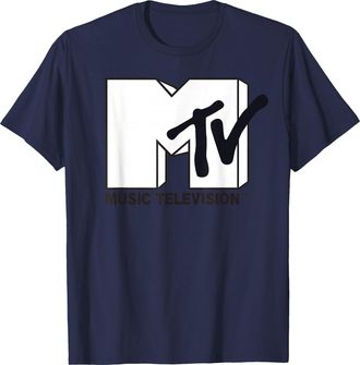 Giesswein Wei&szlig;e F&uuml;llung mit schwarzer Tinte, MTV-Logo T-Shirt