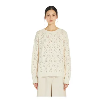 Max Mara Teramo Rundhals-Strickpullover - - Knitwear - Damen - Wei&szlig; - L