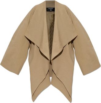 Balmain Femme, Vestes, Beige, Taille: 34 FR Veste Asym&eacute;trique Oversize