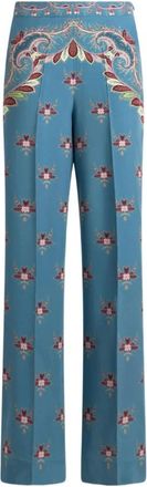 Etro Femme, Pantalons, Multicolore, Taille: 44 FR Pantalon Bleu Clair &Eacute;l&eacute;gant