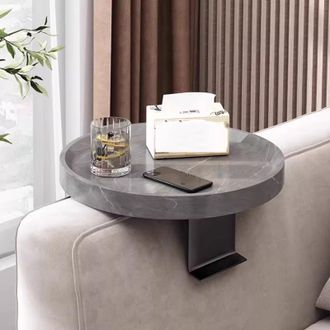 Generic Sideboard, gebrauchsfertiger Sofa-Armlehnen-Tisch, 5,5-15 cm verstellbare Klemme, Glatte Sto&szlig;schutzkanten, vielseitiger Kleiner Beistelltisch for Wohn