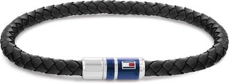 Tommy Hilfiger Jewelry Geflochtenes Lederarmband für Herren - Erhältlich aus Schwarz, Blau und Braun