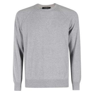 Gran Sasso Girocollo Cachemire - - Knitwear - Herren - Grau - 2XL
