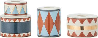 Bloomingville Bougeoirs Bitja en grès - Set de 3 Bloomingville