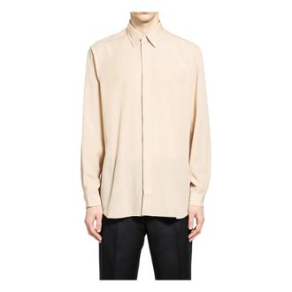Lardini Leinen Tencel Hemd - - Shirts - Herren - Beige - 2XL