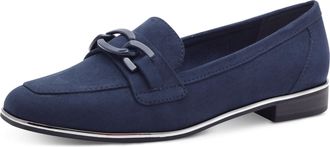 Marco Tozzi Damen Slipper mit Blockabsatz Vegan, Blau (Navy), 37 EU