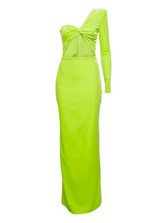 Alex Perry robe longue à une épaule (2024) - Vert