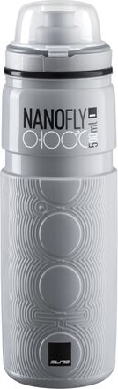 Elite NANO FLY 0-100 Trinkflasche Grau 500 ml - Ultraleichte Fahrradflasche f&uuml;r Sport & Training - BPA-frei, Hochleistungsdesign - F&uuml;r Rennrad MTB Gravel