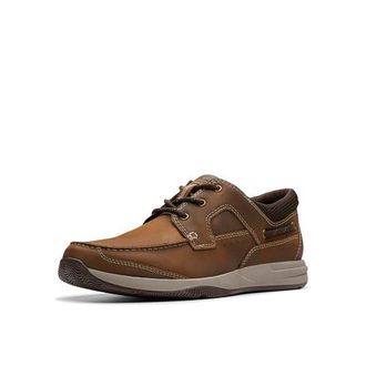 Clarks Chaussures Bateau Sailview à Lacets pour Homme, Nubuck Brun Clair, 9W